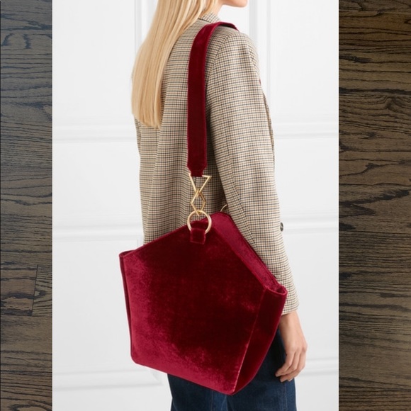 Tara Zadeh | Bags | Nwt Tara Zadeh Arezu Crushed Velvet Shoulder Bag ...